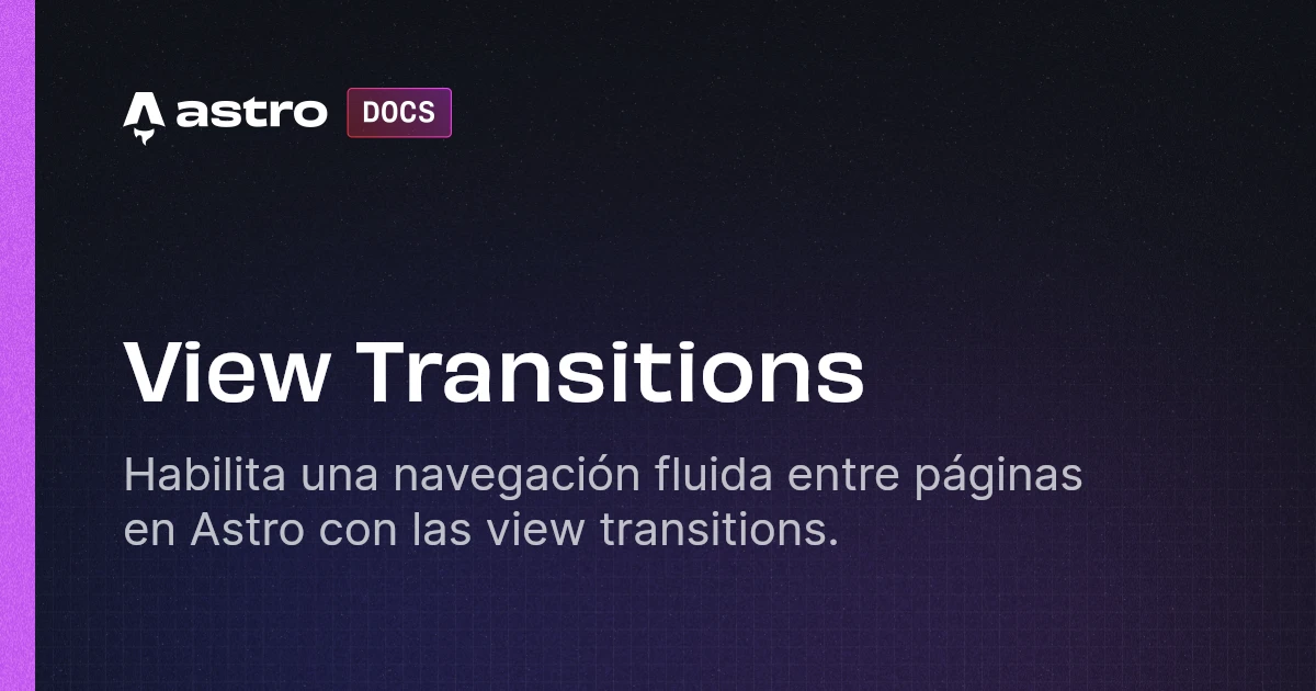 View Transitions | Docs