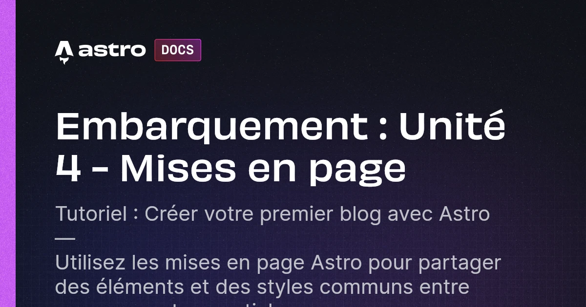 Tutoriel de création d'un blog : Unité 4 - Mises en page | Docs