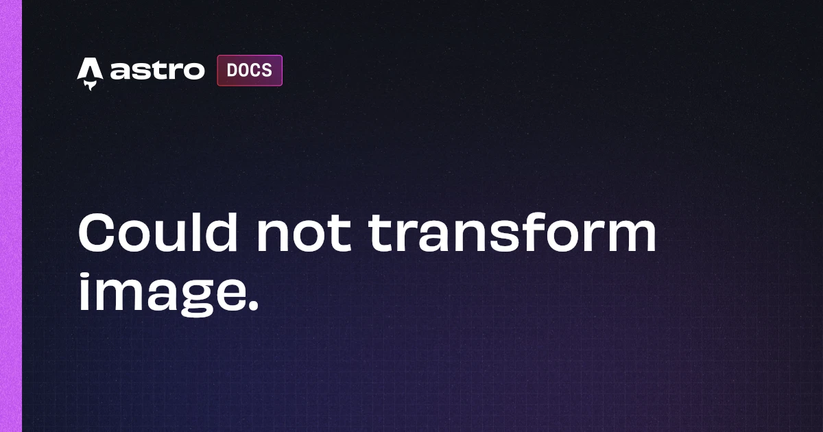 Could not transform image. | Docs