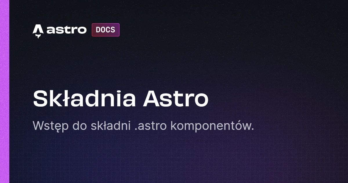Składnia Astro | Docs